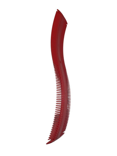 Red Caterpillar Curved Comb | Jiggsawmillions
