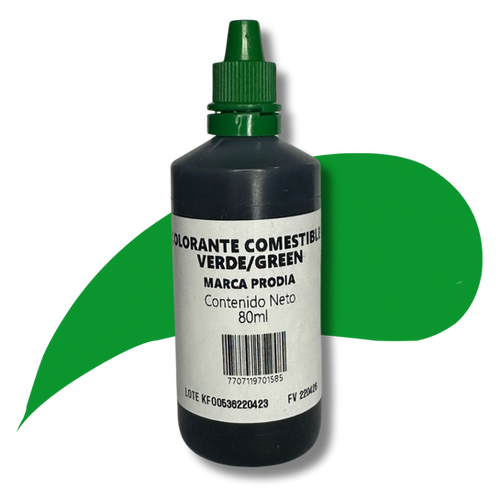 COLORANTE LIQUIDO VERDE 80 ML PROMO | elpanificadorctgena