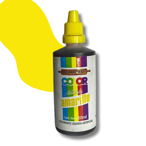 COLORANTE LIQUIDO AMARILLO 60 ML DELIAROMAS | elpanificadorctgena