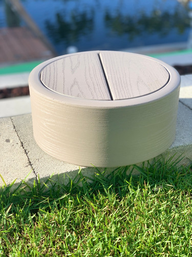 Slate Grey 13" Round Block Top | Dek-O-Block.com