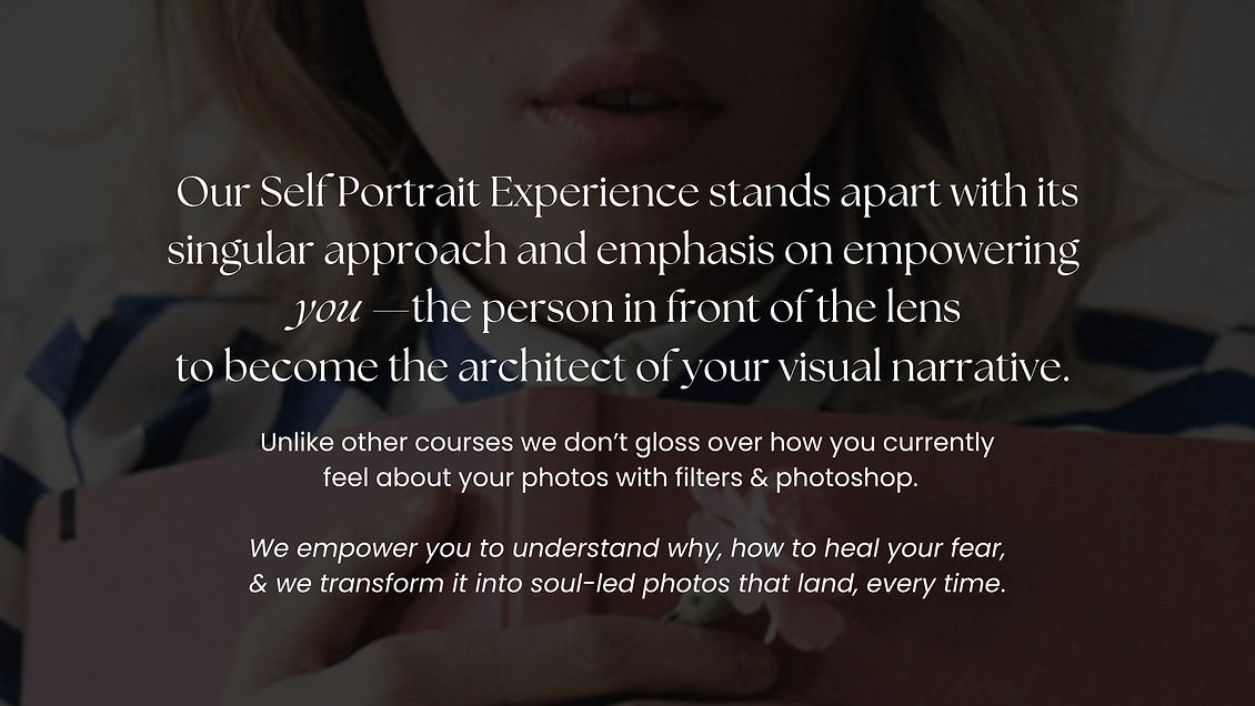 No More Bad Photos Course | The Self Portrait Photography Method