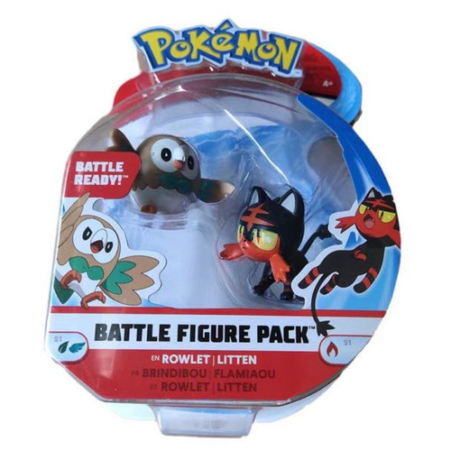 Pokemon Rowlet + Litten | Pingüino Morado