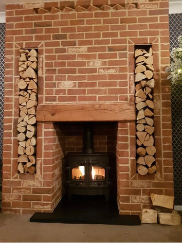 Log burner and surround installation | S.G WOODBURNERS AND
