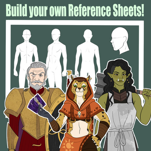 Build your own Character Reference Sheet | HeHu Art and Design