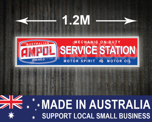 Large Illuminated Ampol Service Station Sign | Dynamic Pit Stop259