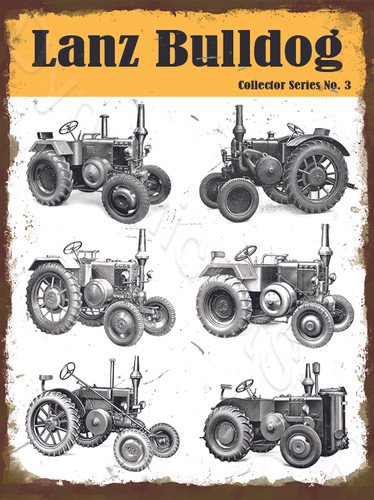 Lanz Bulldog Tractor Rustic Tin Sign Farming Australian made | Dynamic ...