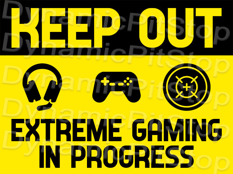 40x30cm Keep Out: Gaming Rustic Tin Sign | Dynamic Pit Stop30