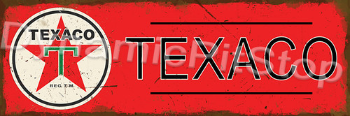 Texaco Logo Rustic Tin Sign Australian Made | Dynamic Pit Stop40