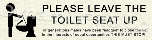 30x8cm Toilet Seat Door Tin Sign | Dynamic Pit Stop20