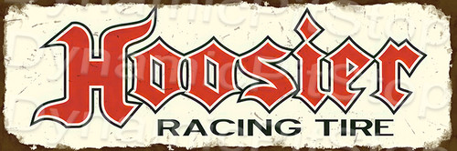 Hoosier Racing Tire Rustic Tin Sign Garage Workshop Australian Made ...