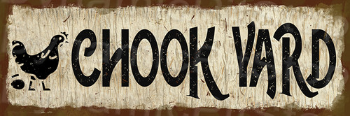 Chook Yard Rustic Tin Metal Sign Farming Chicken Coop Australian made ...