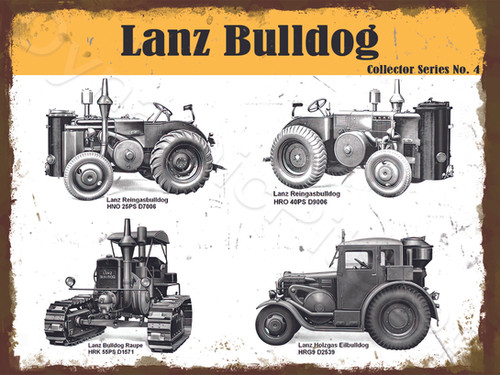 Lanz Bulldog Tractor Rustic Tin Sign Farming Australian made | Dynamic ...