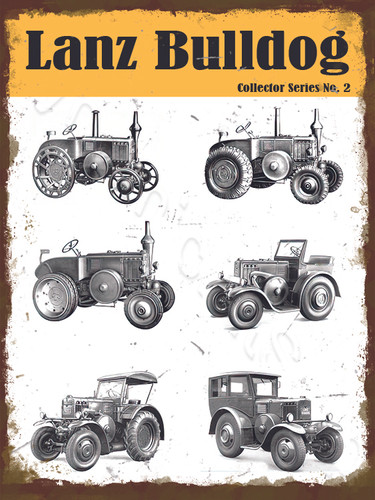 Lanz Bulldog Tractor Rustic Tin Sign Farming Australian made | Dynamic ...