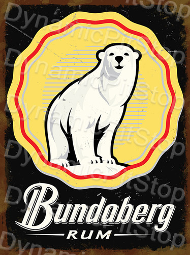 Bundaberg Rum Rustic Tin Sign Bar Alcohol Australian Made | Dynamic Pit ...