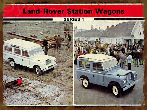 Land Rover Series 1 Wagons Rustic Tin Sign Man Cave Garage Australian ...
