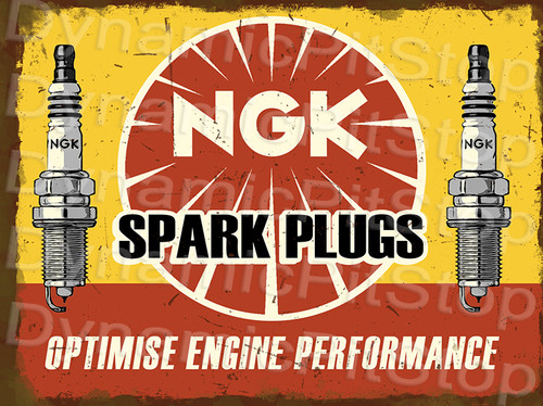 NGK Spark Plugs Rustic Tin Sign Man Cave Garage Australian Made ...