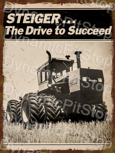 Steiger Tractor Farming Rustic Tin Sign Man Cave Australian Made ...