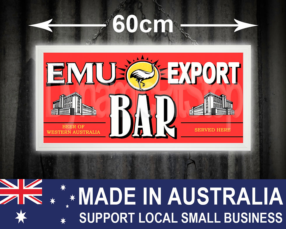Illuminated Emu Export Bar Sign | Dynamic Pit Stop220
