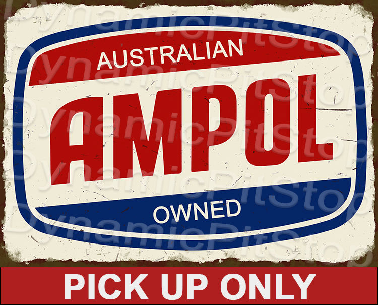 HUGE 1.7M Ampol Fuel Sign Workshop Man Cave Australian Made | Dynamic ...