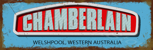 Chamberlain Tractor Rustic Tin Sign Farming Workshop Australian made ...