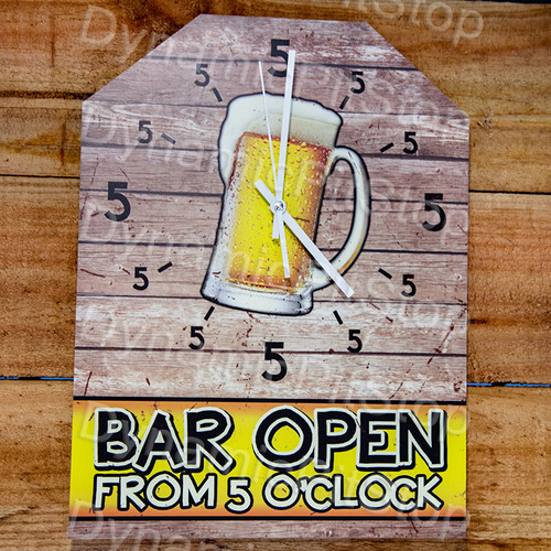 Wall Clock-Bar O'Clock-Gift for Him-Man cave-Bar accessory-Australian ...