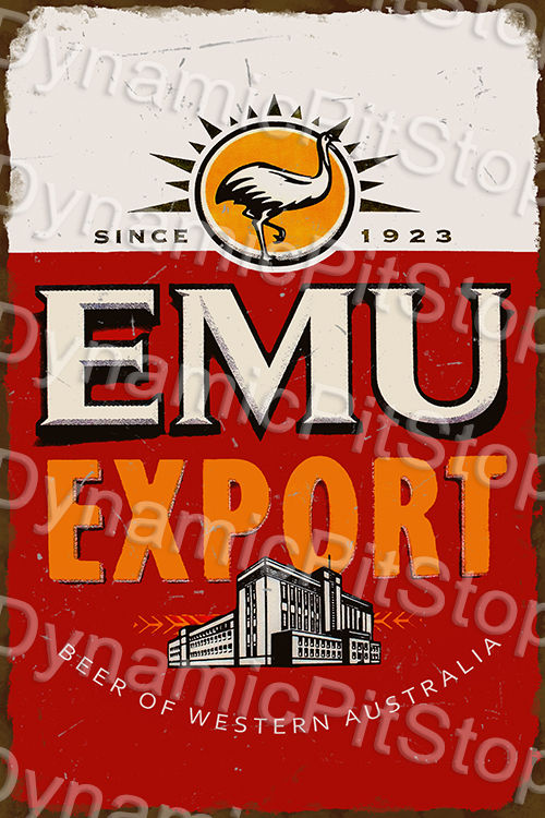 HUGE Emu Export Rustic Sign Beer Bar Man cave Australian made | Dynamic ...