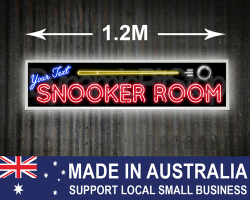 Illuminated Snooker Room Neon Style Custom Sign For him Man cave ...