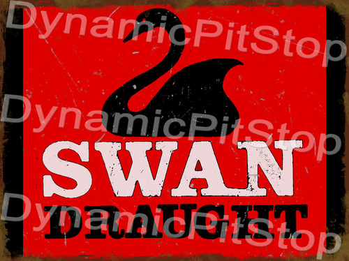 Swan Draught Beer Rustic Tin Sign Bar Alcohol Australian Made | Dynamic ...