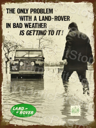 Land Rover Rustic Tin Sign Australian Made | Dynamic Pit Stop35