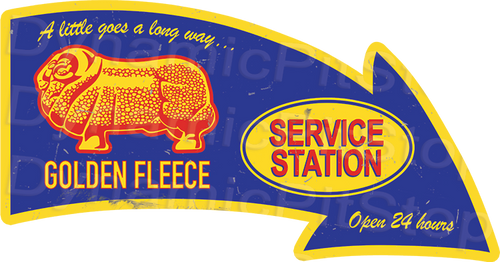 1.2m Cutout Golden Fleece Garage Sign Workshop Man Cave Australian ...