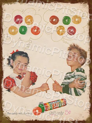 Lifesavers Candy Rustic Tin Sign Vintage Australian Made | Dynamic Pit ...