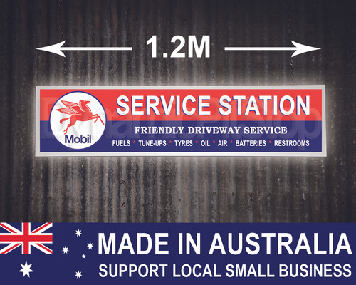 Large Illuminated Mobil Service Station Sign | Dynamic Pit Stop259