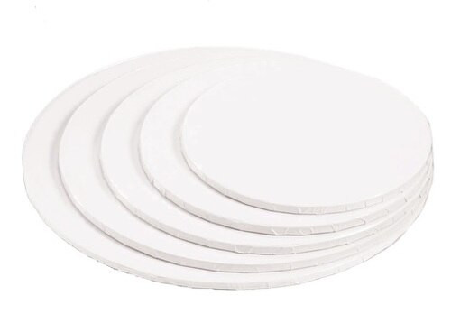 12" White round drums | Texascakesupply