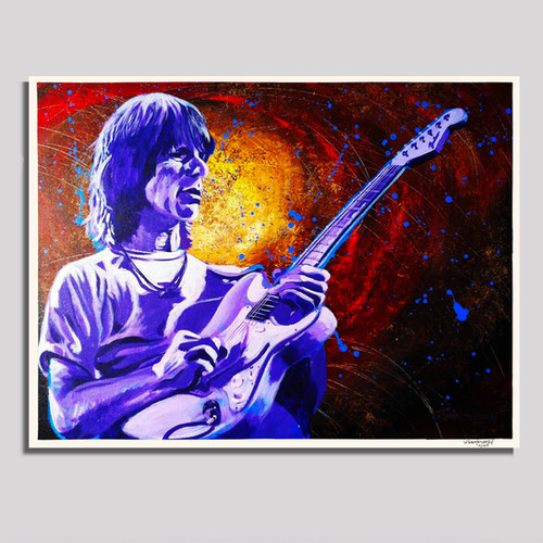 "Jeff Beck" Large unframed print | Ziggy's Art Studio