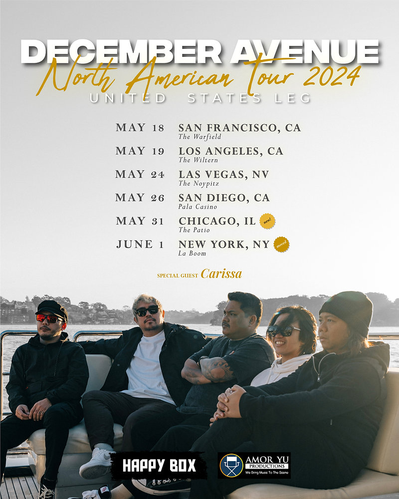December Avenue North American Tour 2024