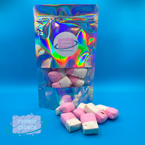 Freeze Dried Raspberry & Vanilla Nougat Bites | Cosmic Crunch