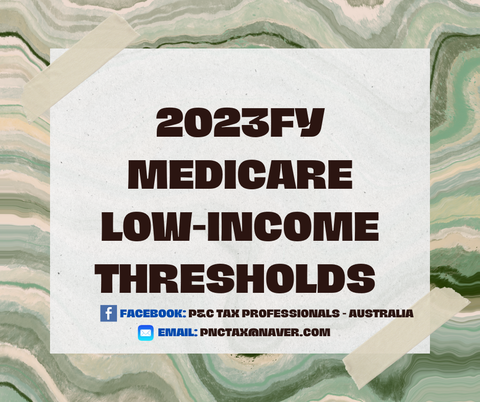 Tax Return:: 2023FY Medicare Low-Income Thresholds
