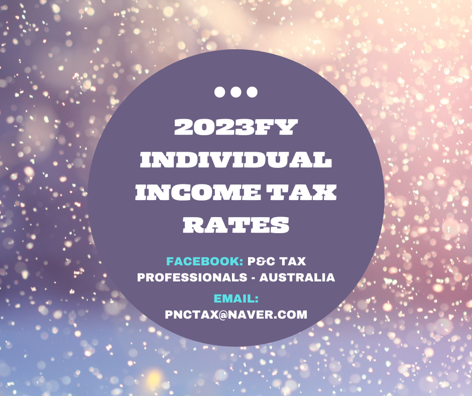 Tax Return:: 2023FY Individual Income Tax Rates