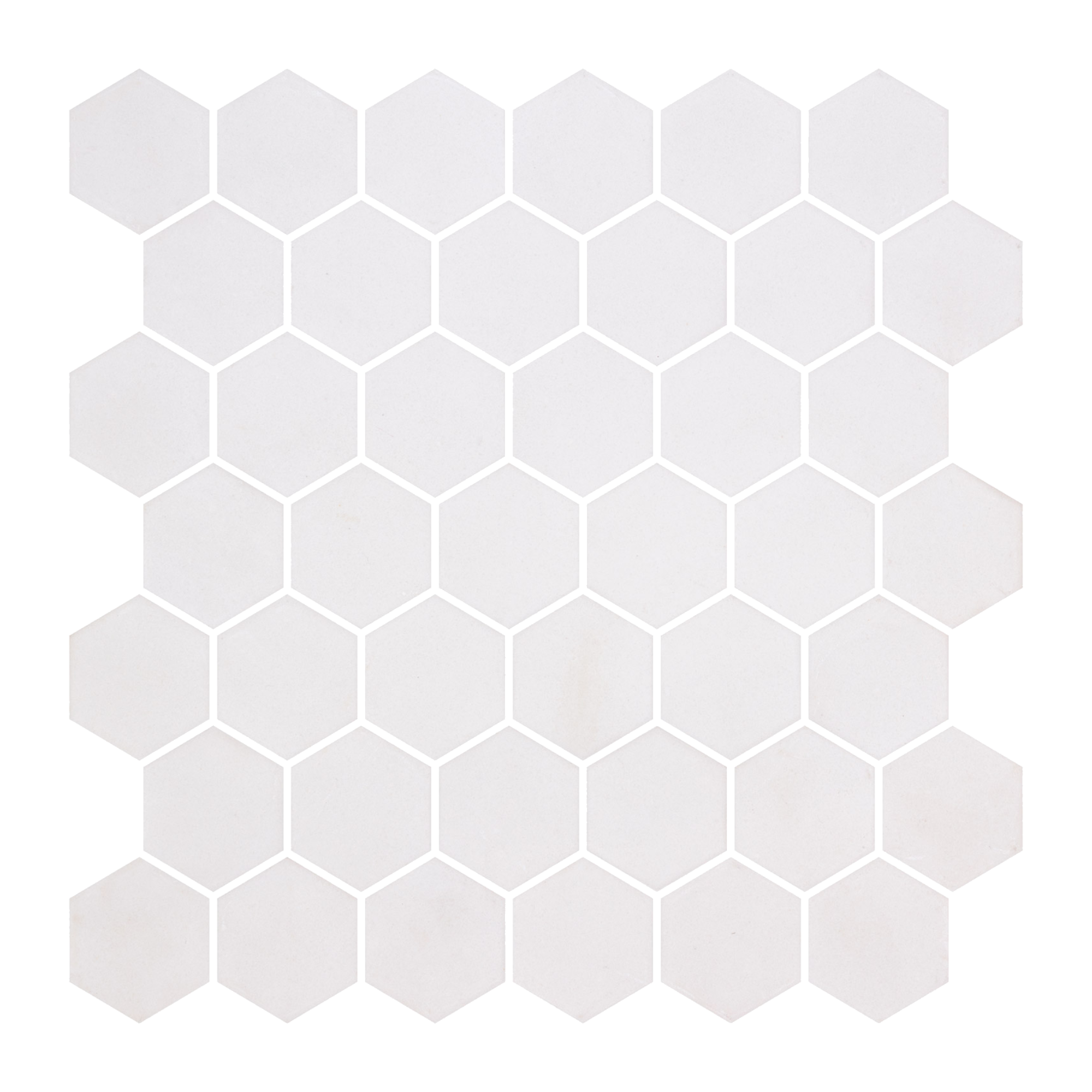 Floor Mosaic | HEX WHITE MATTE