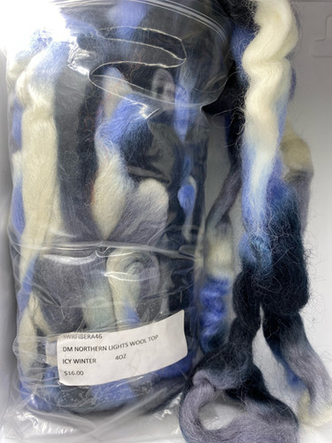 Northern Lights Wool Top - Icy Winter | Fleece Factory