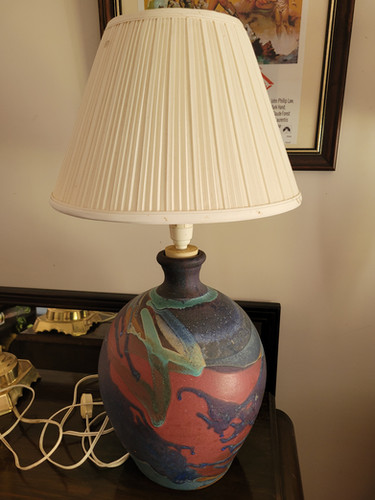 Sold ! Lovely David Huffman NZ pottery lamp | My Site