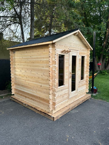 8x8' Traditional White Cedar Cabin Sauna | The Sweat House