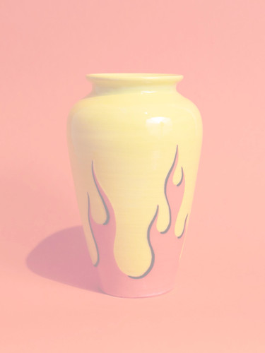 Tove Blanck - Flames vas, gul | WAY gallery Sthlm