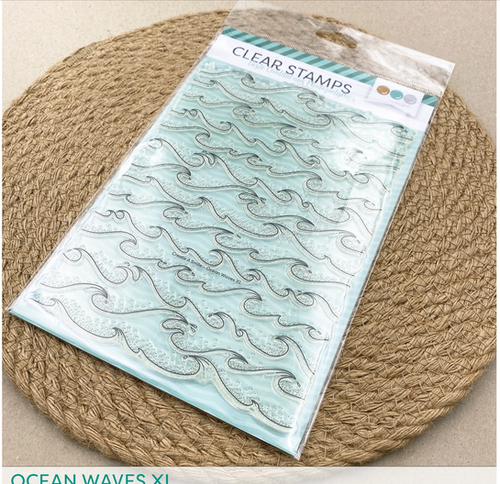 create a Smile Clear Stamp Ocean Waves XL A5 | vohaerze