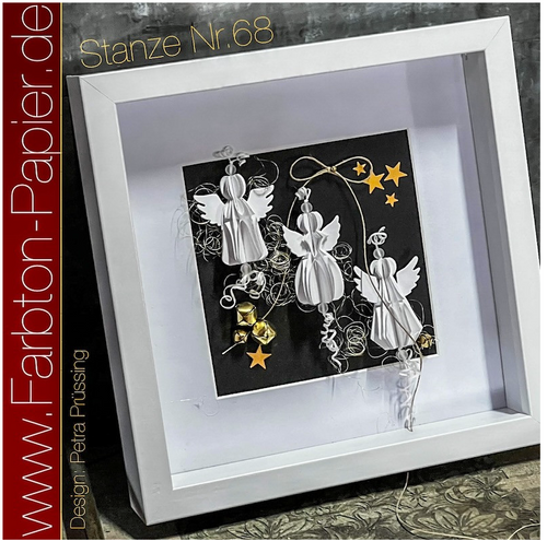 Stanzform Engel = 3 Faltengel von Farbton-Papier | vohaerze