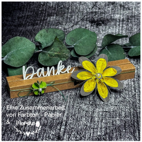 Stanzform Danke (145) von Farbton-Papier | vohaerze