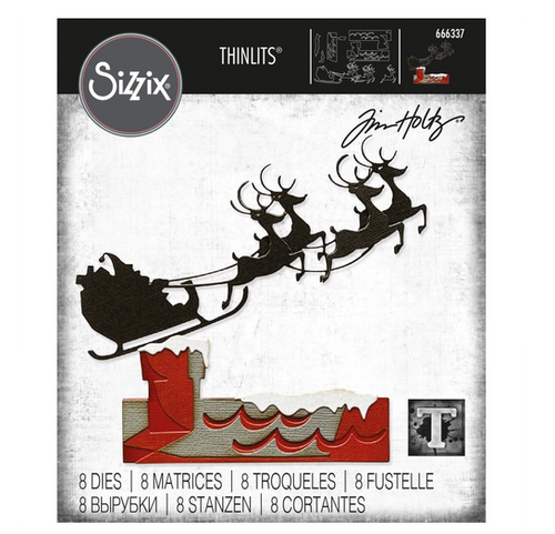 Stanzform Sizzix • Thinlits Die: Rentierschlitten von Tim Holtz | vohaerze