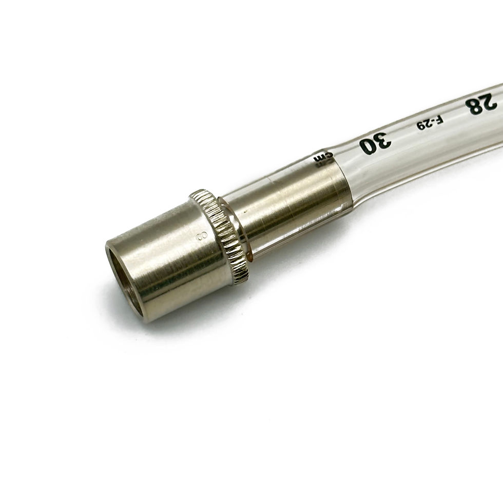 Straight Chrome Brass Tracheal Tube Connectors | AincA