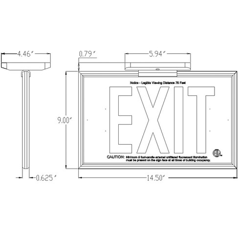 Astralite Emergency Lighting: PHLPhotoluminescent Exit Sign