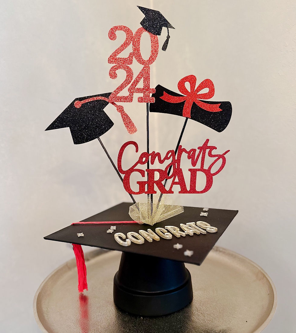 DIY Graduation Cap Centerpiece